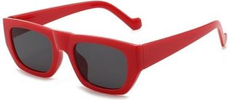 Generic Lunettes De Soleil Carr&eacute;es &Agrave; Petite Monture For Hommes, For Femmes, Vacances En Plein Air(Red)
