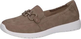 Caprice Damen Slipper aus Leder Bequem, Braun (Mud Suede), 41 EU