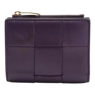 Bottega Veneta Pre-owned Leder Portemonnaies - - Pre-owned - Damen - Lila - ONE SIZE