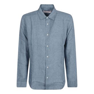 Orlebar Brown Homme, Chemises, Bleu, Taille: M Chemise &agrave; Manches Longues Boutonn&eacute;e Coupe Ajust&eacute;e