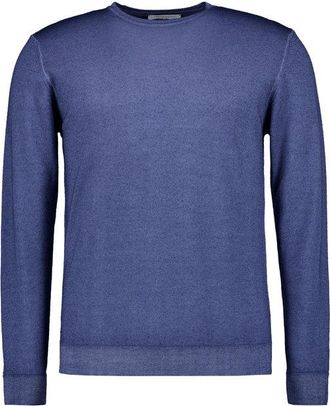 Daniele Fiesoli Herren Pullover blau Merinowolle unifarben