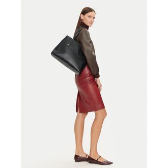 Calvin Klein Handtasche Calvin Klein Ck Plaque Medium Shopper K60K612782 Schwarz