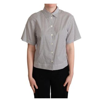 Dolce & Gabbana Kurz&auml;rmeliges Polo-Top mit Kragen - - Blouses & Shirts - Damen - Mehrfarbig - M