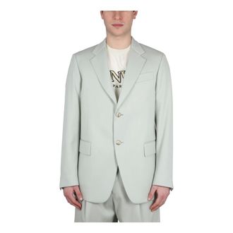 Lanvin Homme, Vestes, Vert, Taille: L Veste de Mode Crois&eacute;e Simple