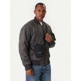 Calvin Klein Umh&auml;ngetasche Calvin Klein Bold Logo Nylon Slim Reporter LV04D3231G Schwarz