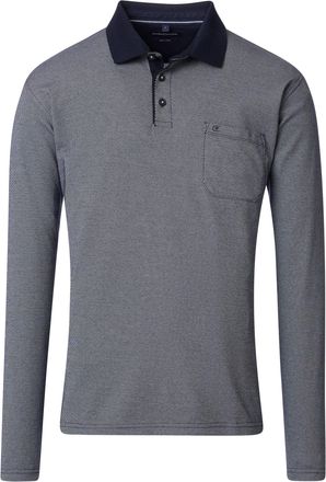 Casamoda Herren Polo-Shirt Langarm (454385000), Gr&ouml;&szlig;e:5XL, Farbe:Blau (105)