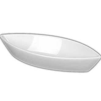 Holst Porzellan BAT 239 Schale 40 cm Schiffchenform Bateau Boot, weiß, 40 x 16.7 x 7.5 cm