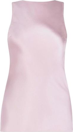 Nina Ricci Femme, Tops, Rose, Taille: 38 FR Haut sans manches &agrave; col montant et d&eacute;tail drap&eacute;