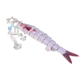 Generic Porte-cl&eacute;s Poisson Rose R&eacute;aliste, Porte-cl&eacute;s de P&ecirc;che Cr&eacute;atif pour D&eacute;coration de Sac, Cadeau de No&euml;l, Perles en Alliage ABS 5,3 Pouces