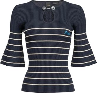 Pinko Pinko - Martos Maglia Marinier - Femme - Pulls - Bleu - Taille: 38 FR