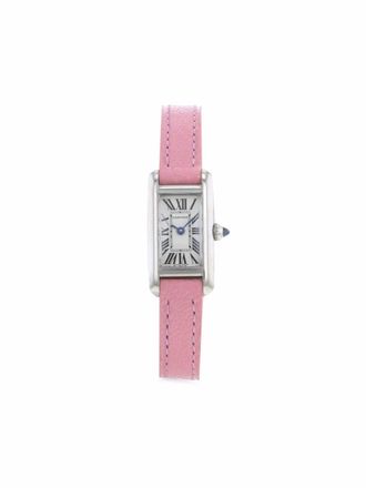 Cartier montre Mini Tank 28 mm pre-owned (ann&eacute;es 1990) - Argent