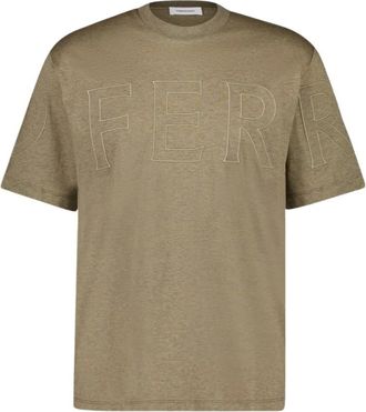 Ferragamo Homme, Tops, Vert, Taille: L Overdyed T-Shirt
