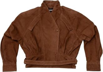 Rotate Rotate Birger Christensen, Femme, Vestes, Brun, Taille: 40 FR Bison 249 Leather Jacket