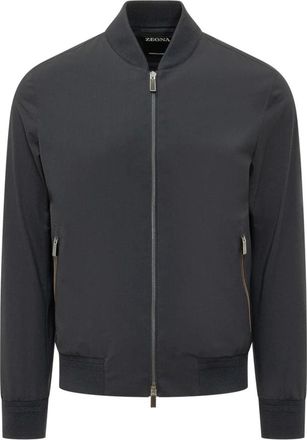 Ermenegildo Zegna Homme, Vestes, Noir, Taille: L Blouson zipp&eacute; Leggerissimo en laine et soie