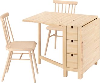 IKEA NORDEN / H&Ouml;GVED Tisch und 2 St&uuml;hle