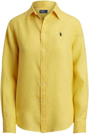 Polo Ralph Lauren Femme, Blouses et Chemises, Jaune, Taille: 38 FR Chemise en lin