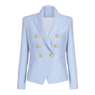 Balmain Grain de poudre doppelreihige Jacke - - Jackets - Damen - Blau - 2XS