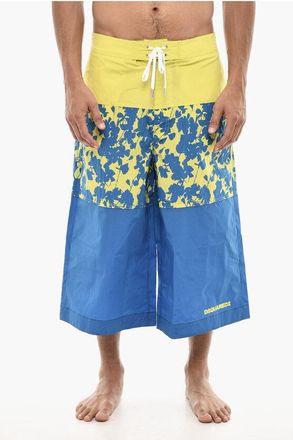 Dsquared2 Maxi Swim Shorts With Floral Print size 48