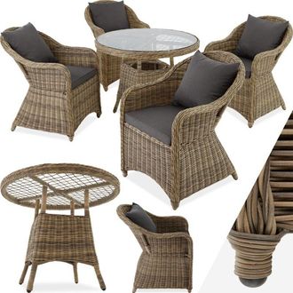 TecTake Salon de jardin zurich 4 places