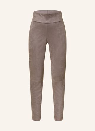 Juvia Leggings Elena In Lederoptik grau