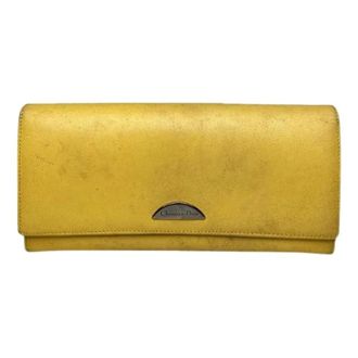 Dior Portefeuille Vintage Pre-owned - Femme - Pre-owned - Jaune - Taille: ONE Size