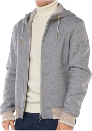 L.B.M. 1911 L.b.m. 1911 - Veste zipp&eacute;e &agrave; capuche en m&eacute;lange de laine - Homme - Sweatshirts et sweats &agrave; capuche - Gris - Taille: 4XL