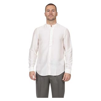 Emporio Armani Homme, Chemises, Blanc, Taille: L Guru Collar Shirt