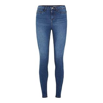 Noisy May Noisy may NMCALLIE HW Skinny Blue Jeans Noos, Denim Bleu m&eacute;dium, 26W x 32L Femme