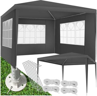TecTake Tectake - Pavillon 3 x 3 m avec syst&egrave;me dembo&icirc;tement parties lat&eacute;rales amovibles