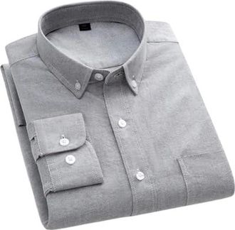 Generic Chemise &agrave; manches longues pour homme, coupe classique, poche simple, coupe ajust&eacute;e, haut d&eacute;contract&eacute;, tissu Oxford doux et solide pour le bureau, C270