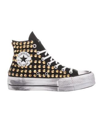 Converse Low-Top Sneaker - Platform Black, Gold - Gr. 35 (EU) - in Grau - f&uuml;r Damen