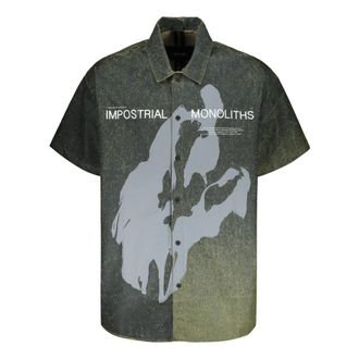 ISO.POETISM Iso.poetism, Homme, Chemises, Vert, Taille: M Chemise Imprimée en Coton