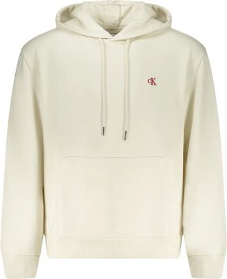 Calvin Klein Homme, Sweatshirts et sweats &agrave; capuche, Blanc, Taille: XL Cotton Terry Monogram Sweat &agrave; capuche