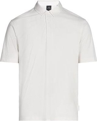 A|X Armani Exchange Polo mit Muster - Weiß