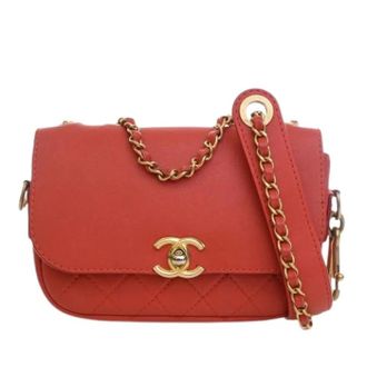 Chanel Sac bandouli&egrave;re vintage doccasion - Femme - Pre-owned - Rouge - Taille: ONE Size