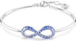 Swarovski Bracelet-jonc Hyperbola, Infini, Bleu, Métal rhodié