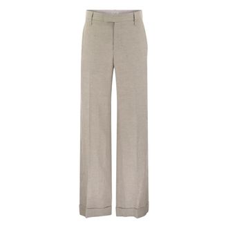 Brunello Cucinelli Femme, Pantalons, Gris, Taille: 40 FR Pantalon ample &eacute;vas&eacute;