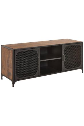 CARRYHOME Lowboard, Natur, Schwarz, Metall, 1 F&auml;cher, 105x42.8x36 cm, Wohnzimmer, Wohnw&auml;nde, Lowboards