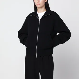 Extreme Cashmere Schwarzer Xtra Cute Cardigan mit Rei&szlig;verschluss aus Kaschmir