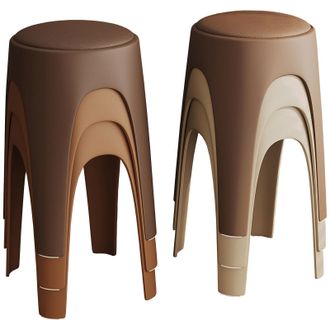 Generic 18.9Zoll stapelbare St&uuml;hle mit gepolsterten Sitzen, Runde Nesting Plastik f&uuml;r Flexible Klassenzimmer, Familie Versammlung, Langlebige R&uuml;ckenlose, Bunt