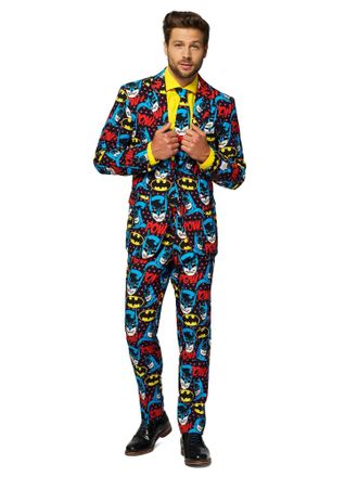 OppoSuits Opposuits Herren - The Dark Knight Licensed Superhero Halloween Costumes For Men Full Suit: Jacket, Pa Herrenanzug, Mehrfarbig, 48