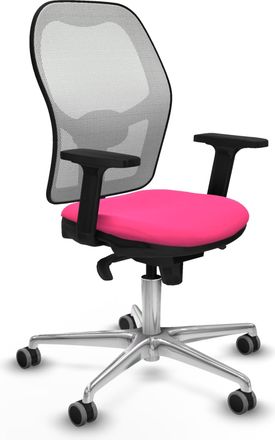 Piqueras y Crespo Schreibtischstuhl Rosa Jorquera mit 2D-Armlehnen, h&ouml;henverstellbare Lendenwirbelst&uuml;tze, ausgestattet mit 5 Positionen und injiziertem Schaumstoff, Wei