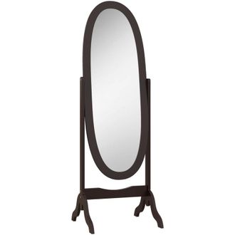 HOMCOM Miroir sur pied - HOMCOM - style shabby chic - inclinaison r&eacute;glable - 48 x 46 x 147 cm - caf&eacute;