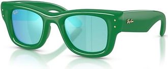 Ray-Ban Wayfarer Puffer Special Collection Sonnenbrillen Gr&uuml;n Fassung Braun Glas 47-23