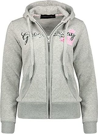 Geographical Norway GEO NORWAY GELPHINE Lady - Sweat Femme Capuche Et Poches Kangourou - Sweatshirt Femmes Grande Manche - Pull Casual Manches Longues Chaud Hiver &Eacute;t&eacute; - H
