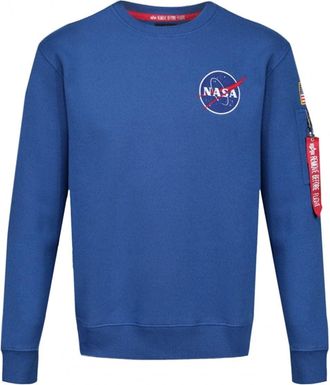 Alpha Industries Alpha Industries Herren Space Shuttle Sweater Sweatshirt, NASA Blue, L