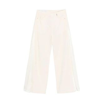 High Wide Pantalons - Femme - Pantalons - Blanc - Taille: 40 FR