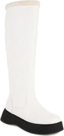 Generic Bottes de neige thermiques pour femme - &Agrave; talon rond - Imperm&eacute;ables - Tendance - Chaudes - En peluche, blanc, 37.5 EU