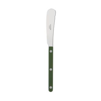 Sabre Paris Buttermesser 20cm - Bistrot - Rundes Messer Für Butter, Honig, Marmelade - Edelstahl & Nylon - Spülmaschinenfest - Grün