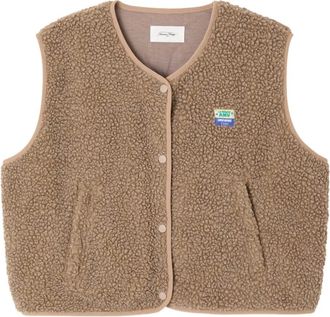 American Vintage Hoktown Weste aus Shearling mit Rei&szlig;verschluss - Braun